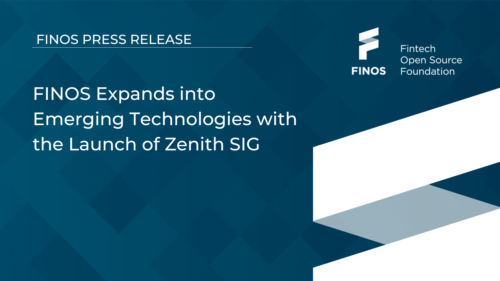FINOS Expands into Emerging Technologies with the Launch of Zenith SIG